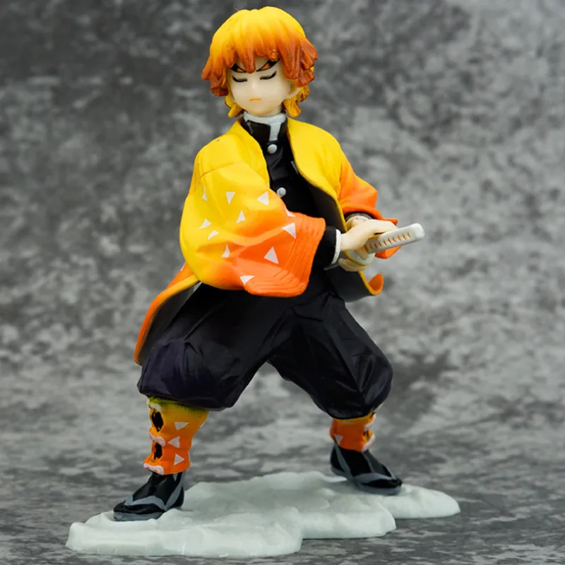 Demon Slayer GK Agatsuma Zenitsu Zenko Model Anime Figure 12cm PVC ...