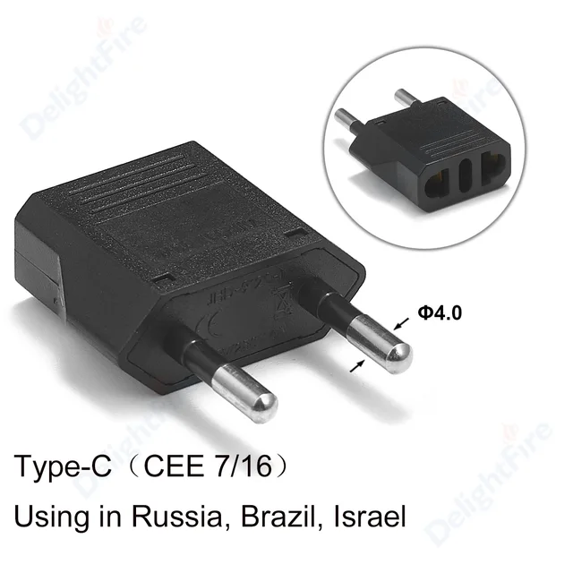 1pcs 220V Power Plug Adapter US To EU Euro Europe Plug Power Plug ...
