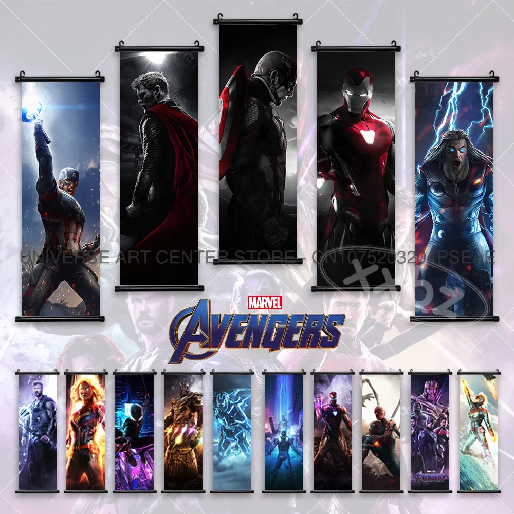 Iron-Man-Home-Decoration-Thor-Wall-Art-Captain-America-Hanging-Painting ...