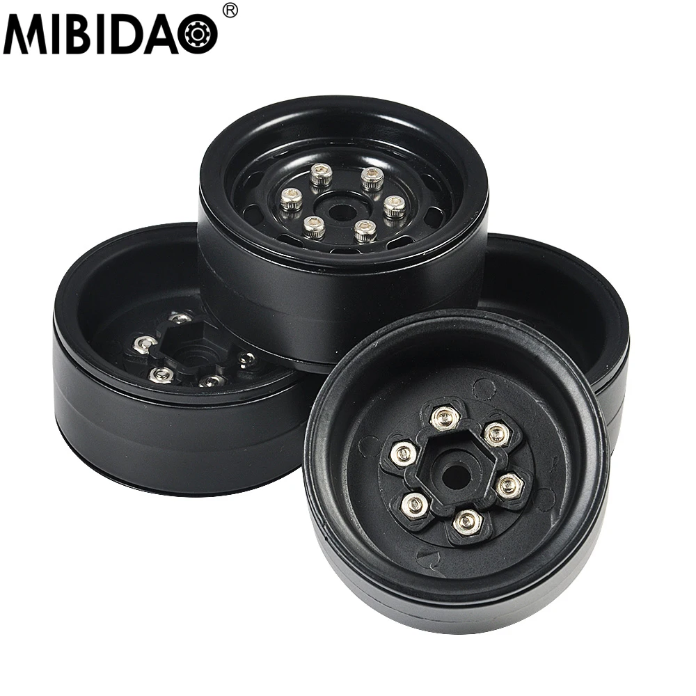 MIBIDAO-4Pcs-Aluminum-1-9-Beadlock-Wheel-Hub-Rims-For-1-10-Axial-SCX10 ...