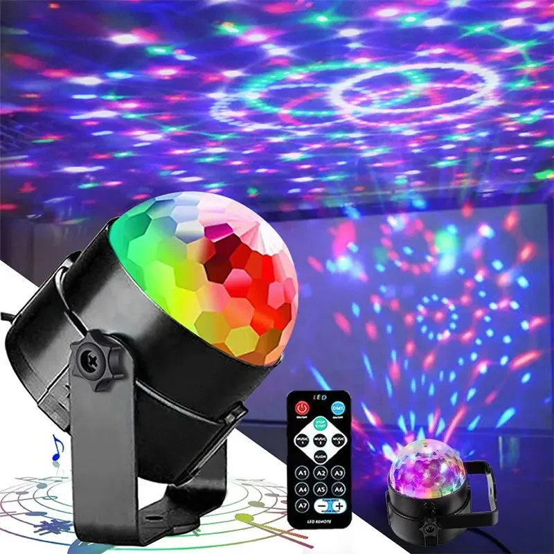 Pilot Led Crystal Magic Ball Lights kolorowe aktywowane głosem światła ...