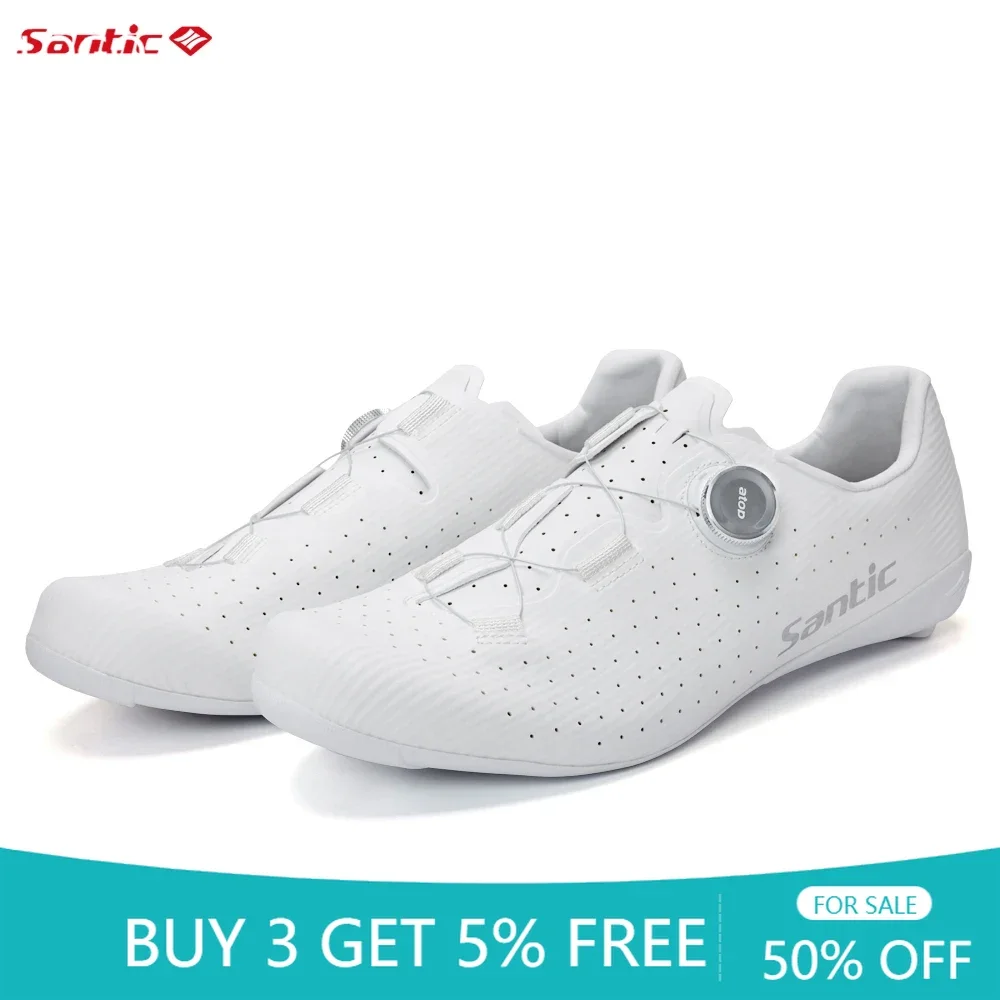 Santic-New-Cycling-Shoes-Carbon-Fiber-Bottom-Road-Lock-Shoes ...