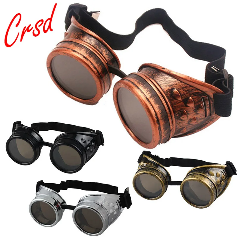 Steampunk Goggles Vintage Punk Round Sunglasses Retro Gothic Style Sun ...