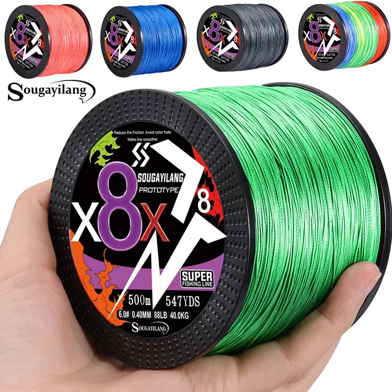 Sougayilang-Braided-Fishing-Line-X4-X8-100-300-500-Max-Drag-66LB ...