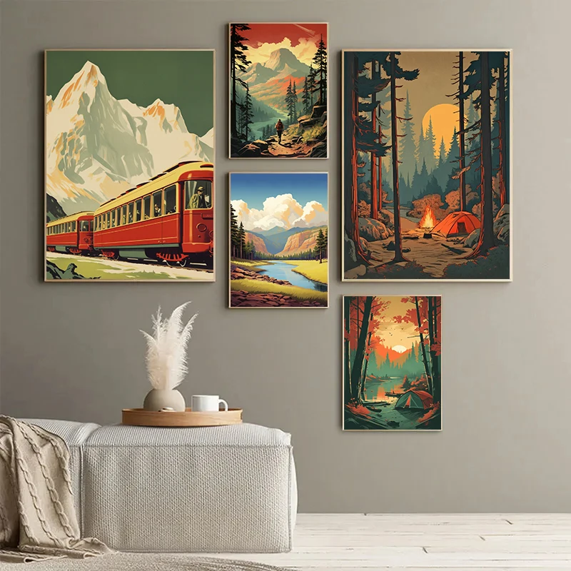 Vintage-Campfire-Forest-Rocky-Mountains-Hiking-Nature-Landscape-Camping ...