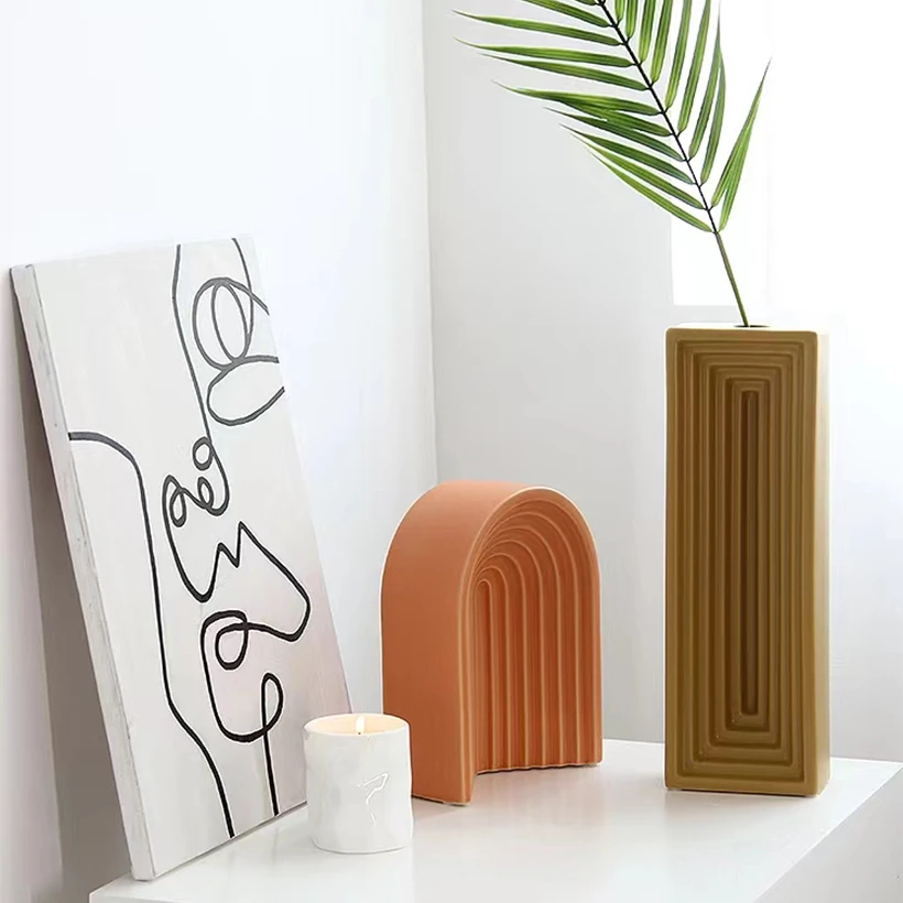 Nordic Modern Morandi Art Vase Geometric Home Decor Ornaments Villa ...