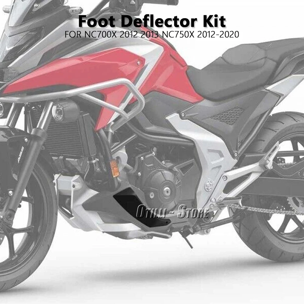 Motorcycle-Foot-Deflectors-Low-Wind-Deflector-Kit-Rubber-For-Honda ...