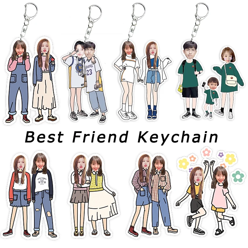 Custom-Personal-Keychain-Best-Friends-Photo-Key-Chain-Cute-Pendant ...