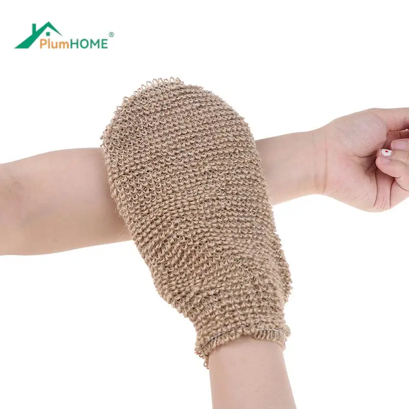 1pcs Exfoliating Hemp Glove Mitt Mitten Bath Sponge Scrubber Remove ...