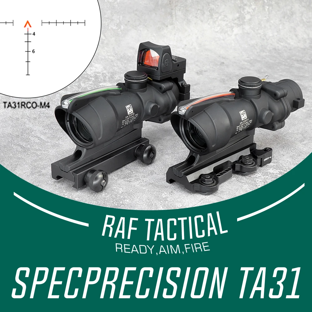 SPECPRECISION TA31 4x32 USMC RCO Riflescope M4 M4A1 Red Chevron Reticle ...