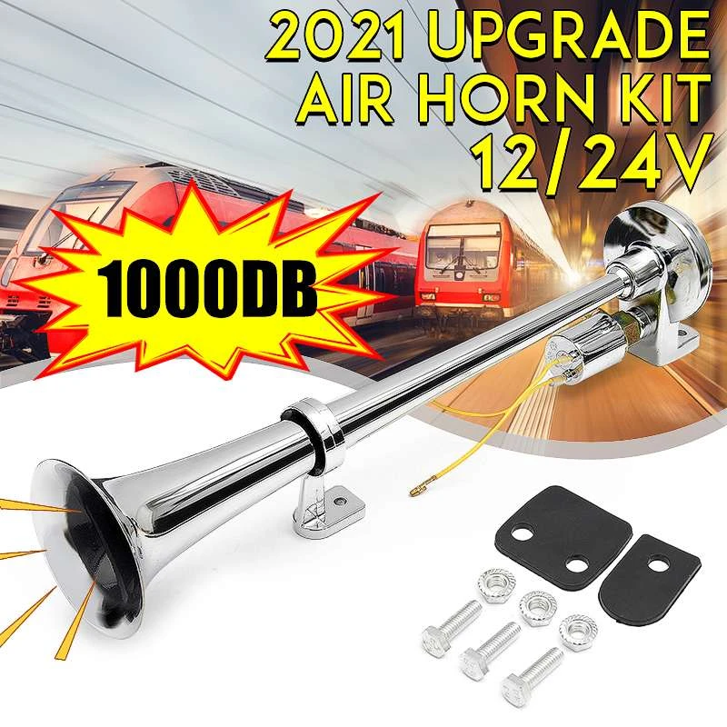 Claxon eléctrico Universal para coche, tubo de aire de 1000DB, 12 24V ...
