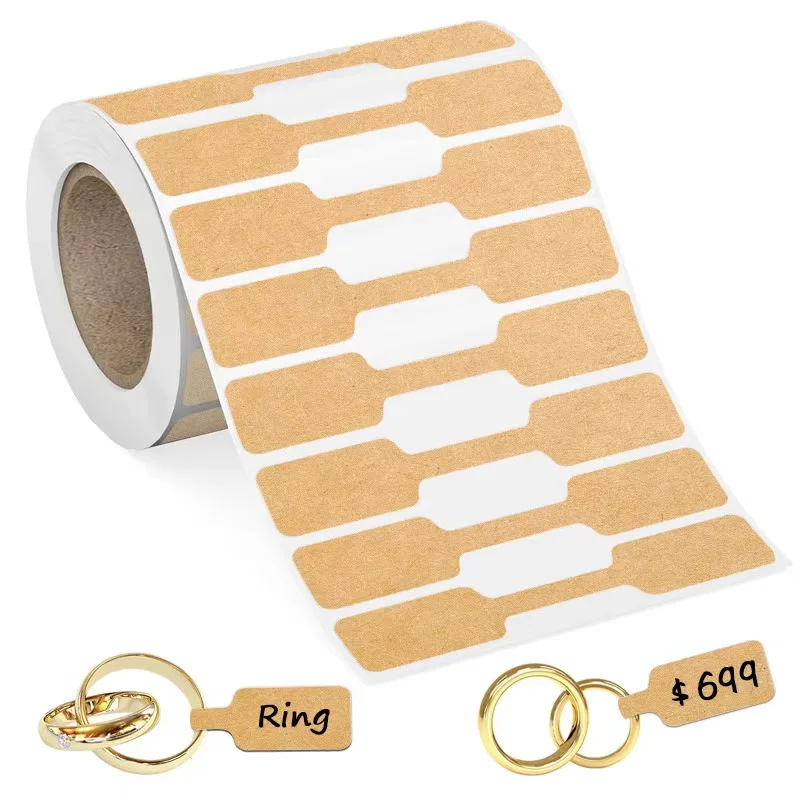 500pcs-Roll-barbell-label-DIY-price-tag-Handmade-jewelry-kraft-paper ...