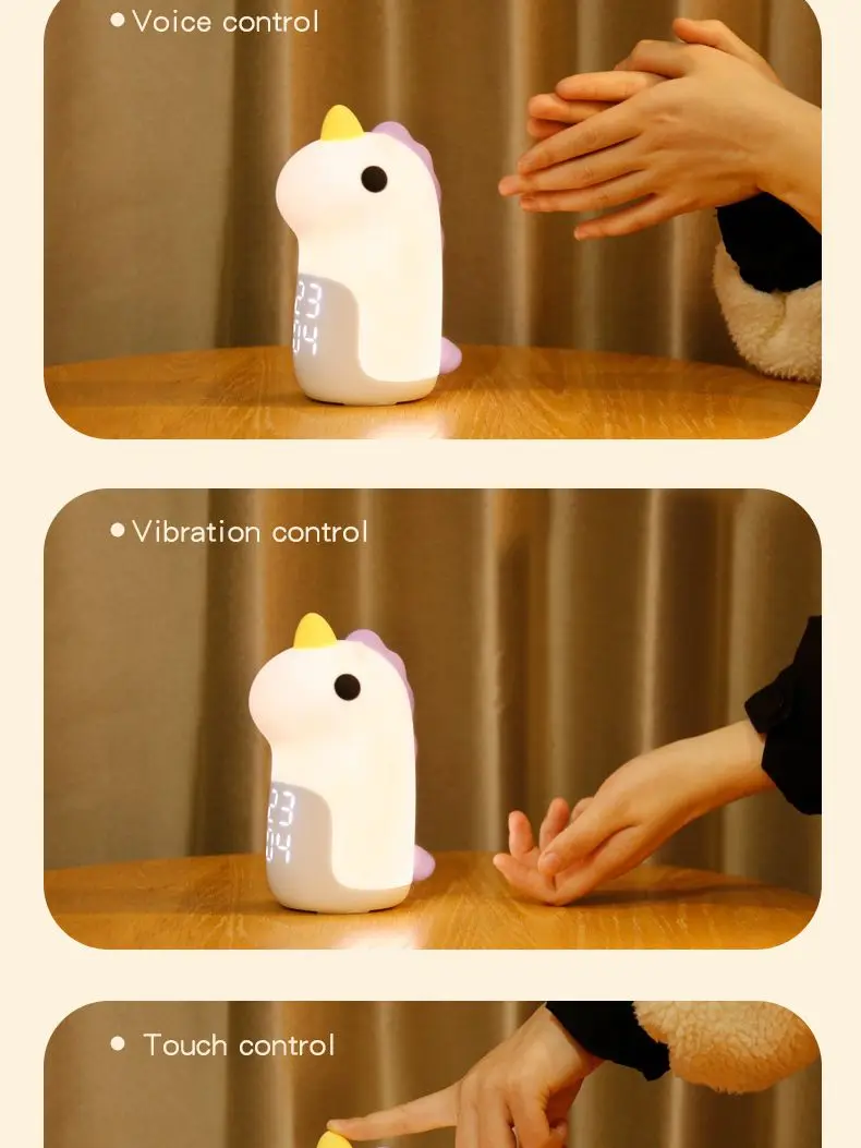 Unicorn-Night-Light-for-Children-LED-Night-Light-Alarm-Clock-for-Kids ...