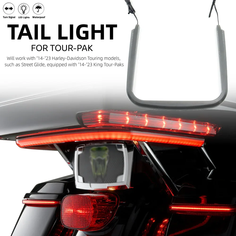 New-Motorcycle-LED-Tail-Light-Turn-Signal-Lamp-Light-Smoke-For-Harley ...
