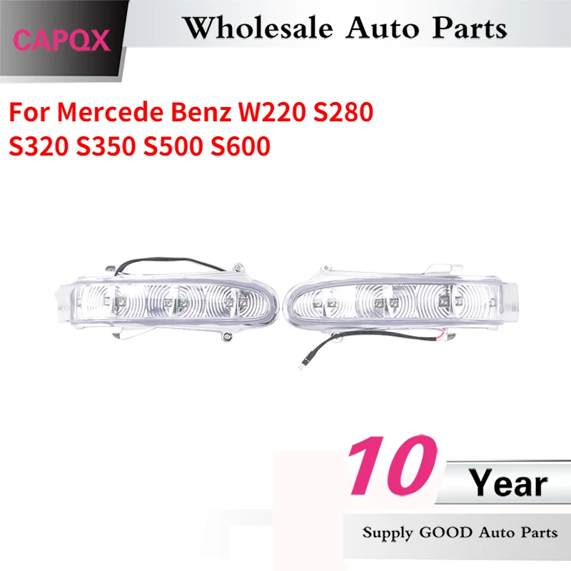CAPQX 2PCS Rearview Mirror LED Turn Signal A220 820 06 21 For Mercede ...