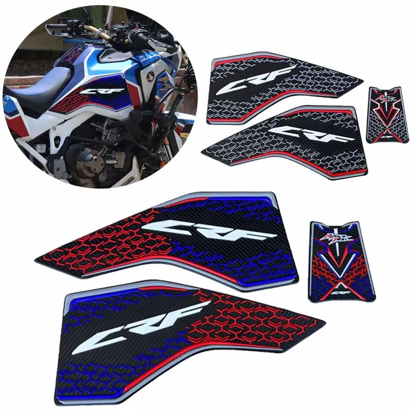 Motorcycle-Fuel-Tank-Sticker-Rubber-Carbon-Fiber-Pattern-Sticker-3D ...