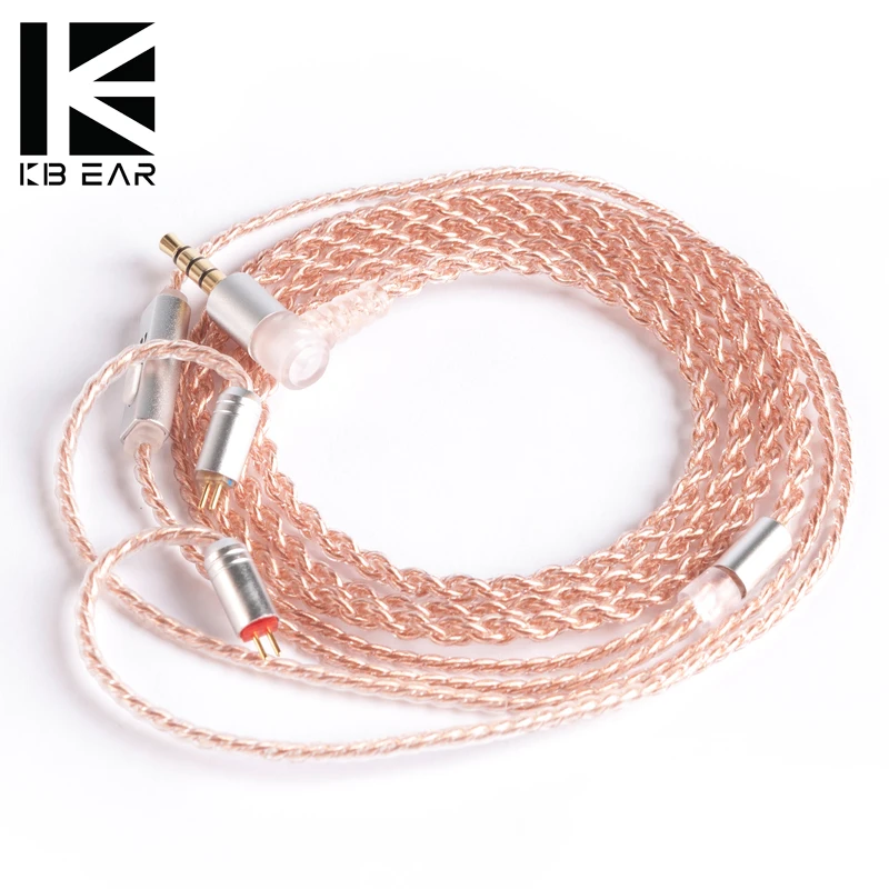 KBEAR-Cable-de-cobre-de-4-n-cleos-para-auriculares-Conector-de-2-pines ...