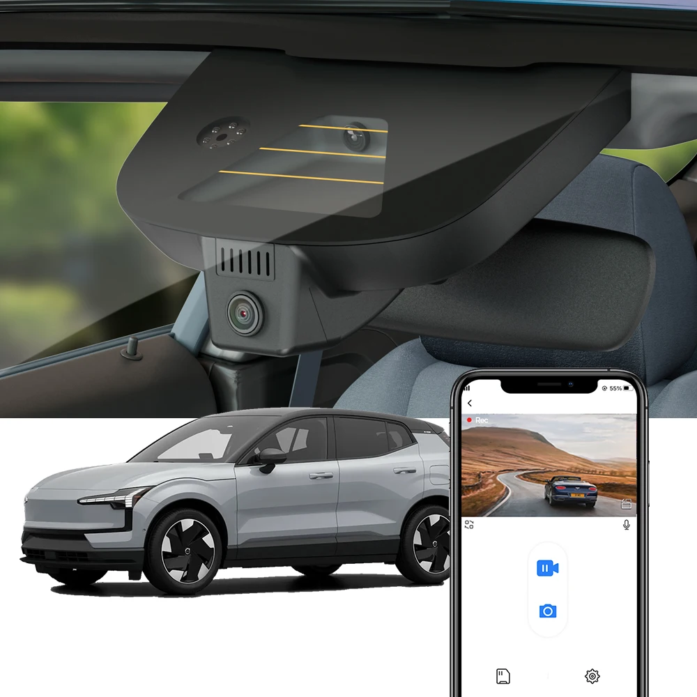 Dash-Camera-4K-for-Volvo-EX30-2024-2025-FITCAMX-Wireless-WIFI-Control ...