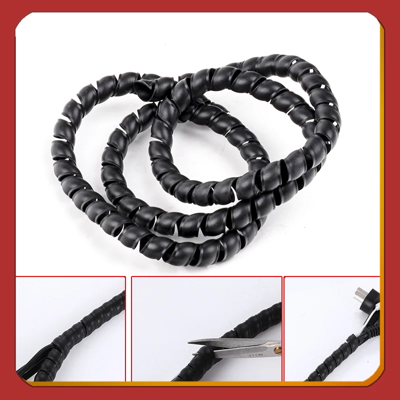 1-2-3-4-5M-Winding-Tube-Line-Organizer-Flexible-Spiral-Wrap-Winding ...