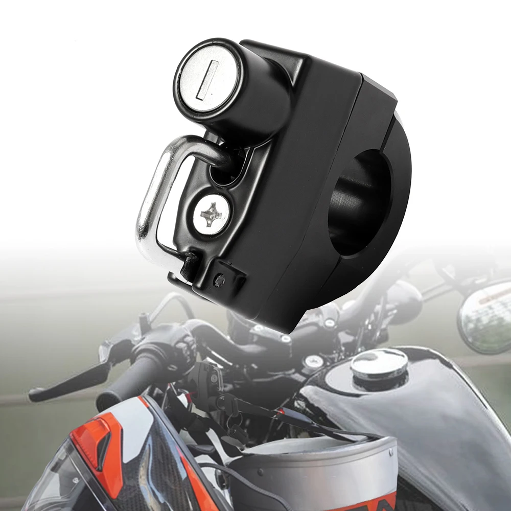 22mm-25mm-Universal-Motorcycle-Helmet-Lock-Handlebar-Frame-Tube-With-2 ...