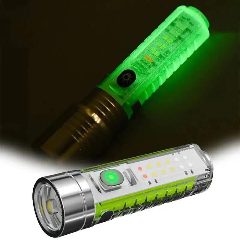 1500-Meters-Super-Bright-LED-Flashlight-With-White-red-blue-purple-Side ...