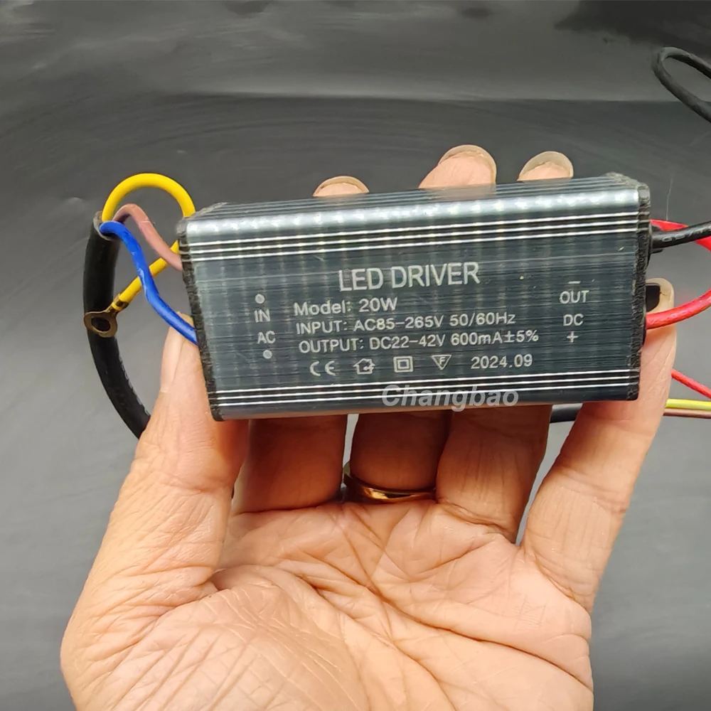 20W Constant Current High Power Led Driver 27-42VDC 600mA Waterproof ...