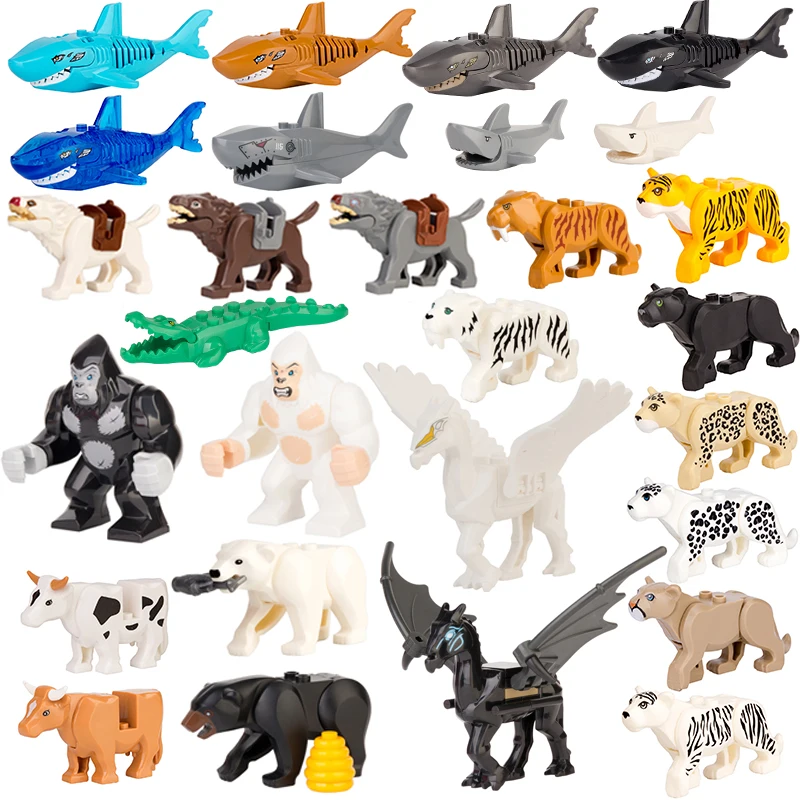 Single-Sell-Animal-World-Zoo-Action-Figure-Cartoon-Horse-Cow-Tiger ...