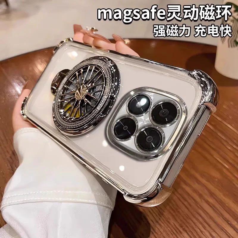 Luxury Magnetic Gyroscope Holder Shockproof Case with Plating Airbag ...