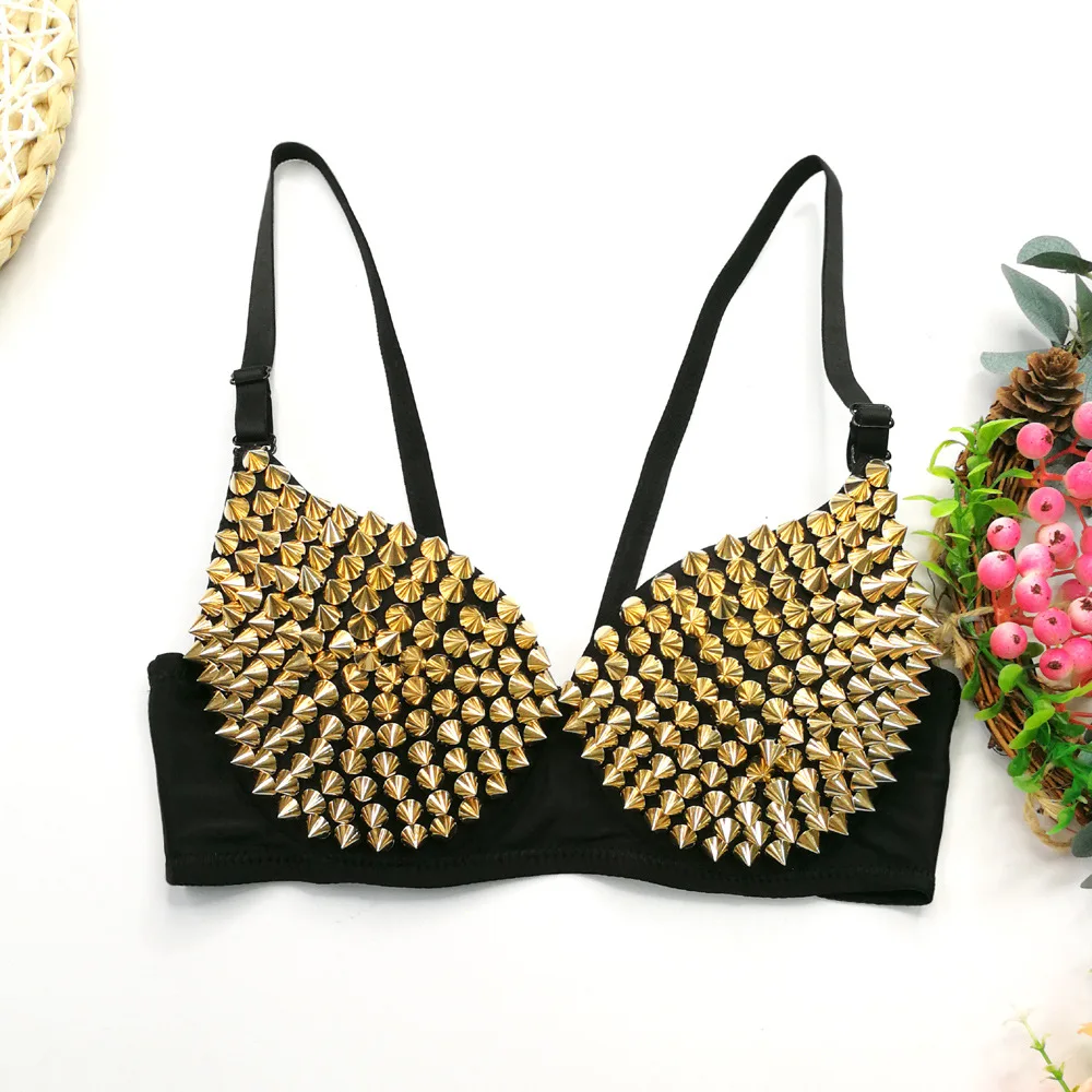 European And American Stage Anti-Wolf Bullet Bra Beaded Unique Sexy ...