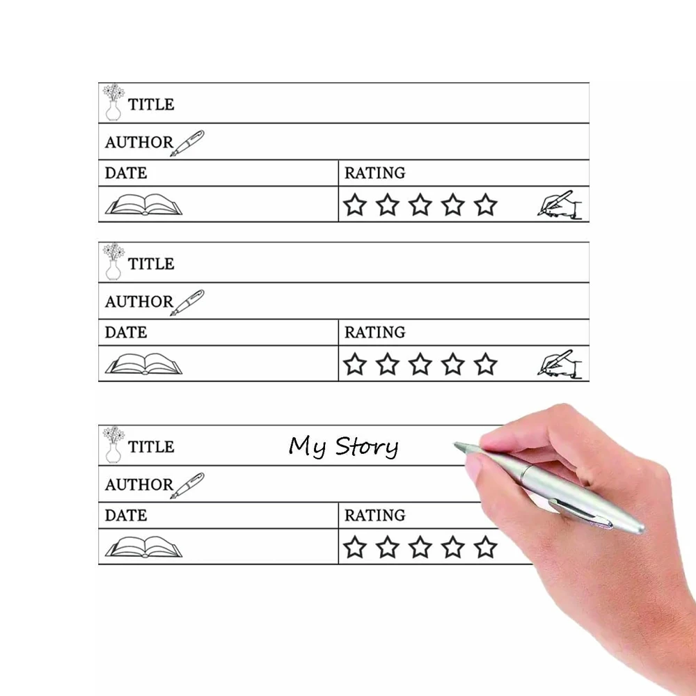 500 Pcs 5 Star Book Rating Tracker Stickers 1×3 inch Reading Stickers ...