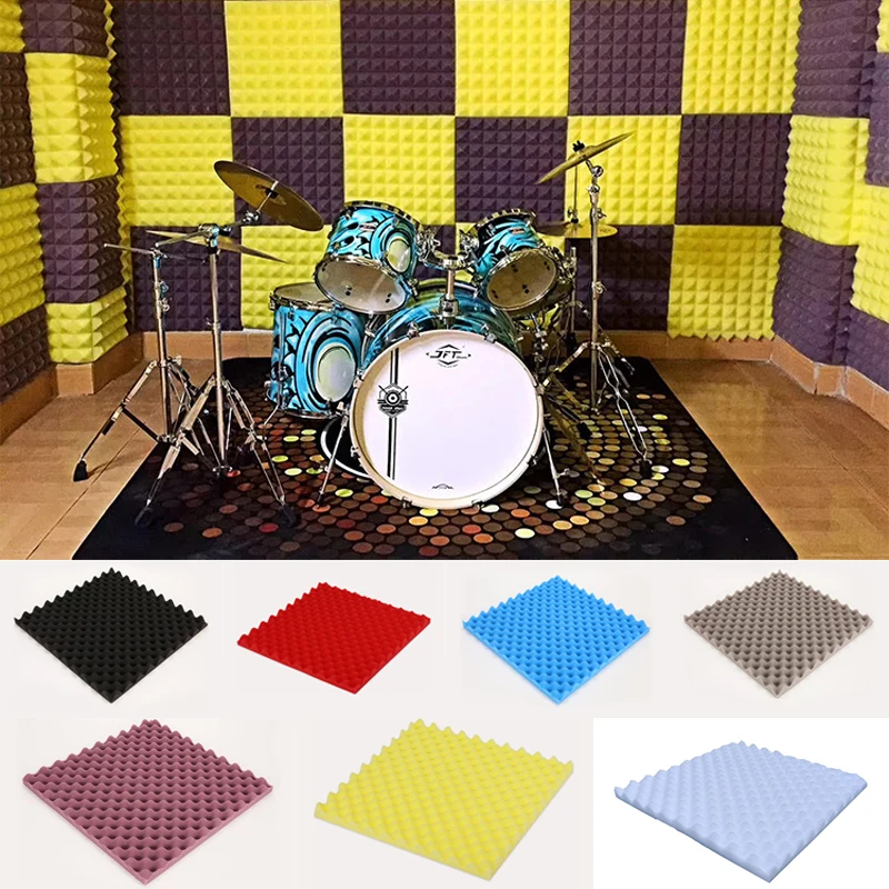 Studio Soundproofing Foam Tiles High Density Acoustic Sound-Absorbing ...