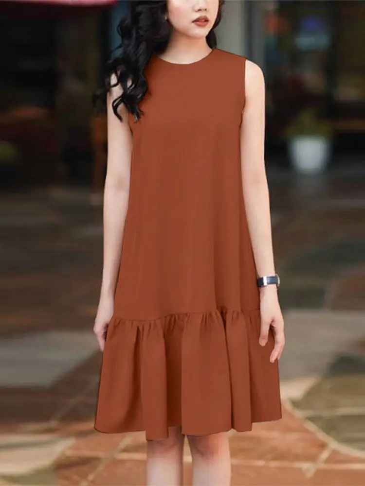 ZANZEA-gaun-tank-tanpa-lengan-elegan-Wanita-Mode-musim-panas-gaun ...