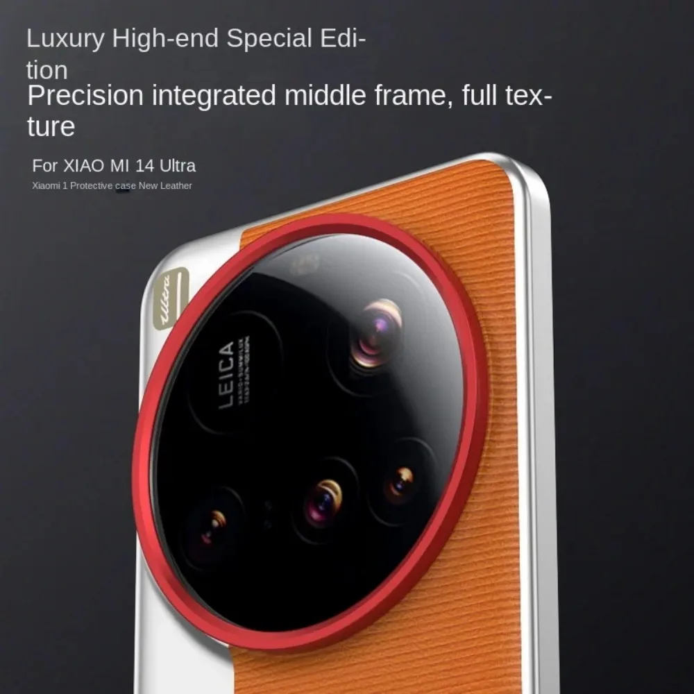 Contrast Color Leather Slim Hard Case with Heightened Lens Protection ...