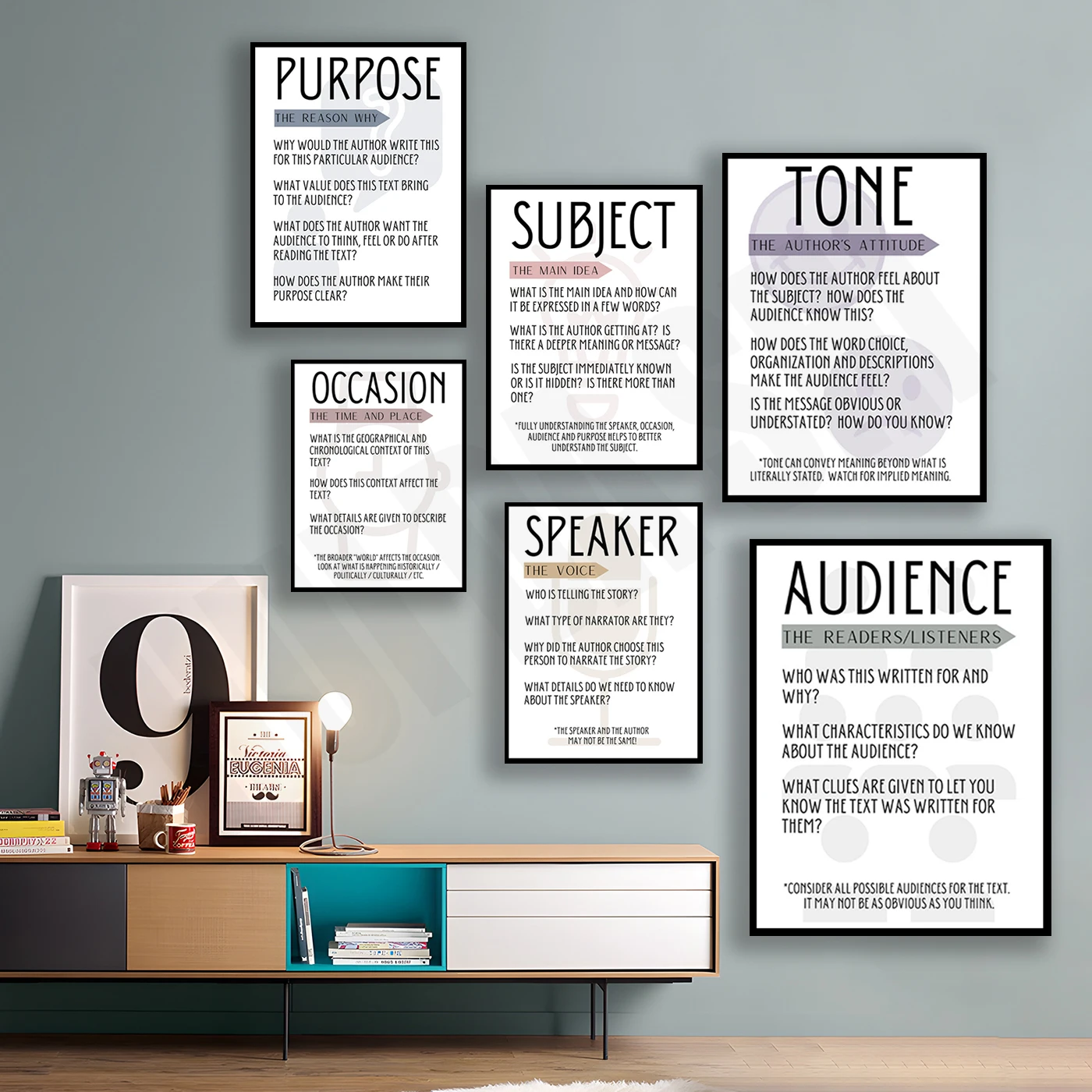 High School English Classroom Posters