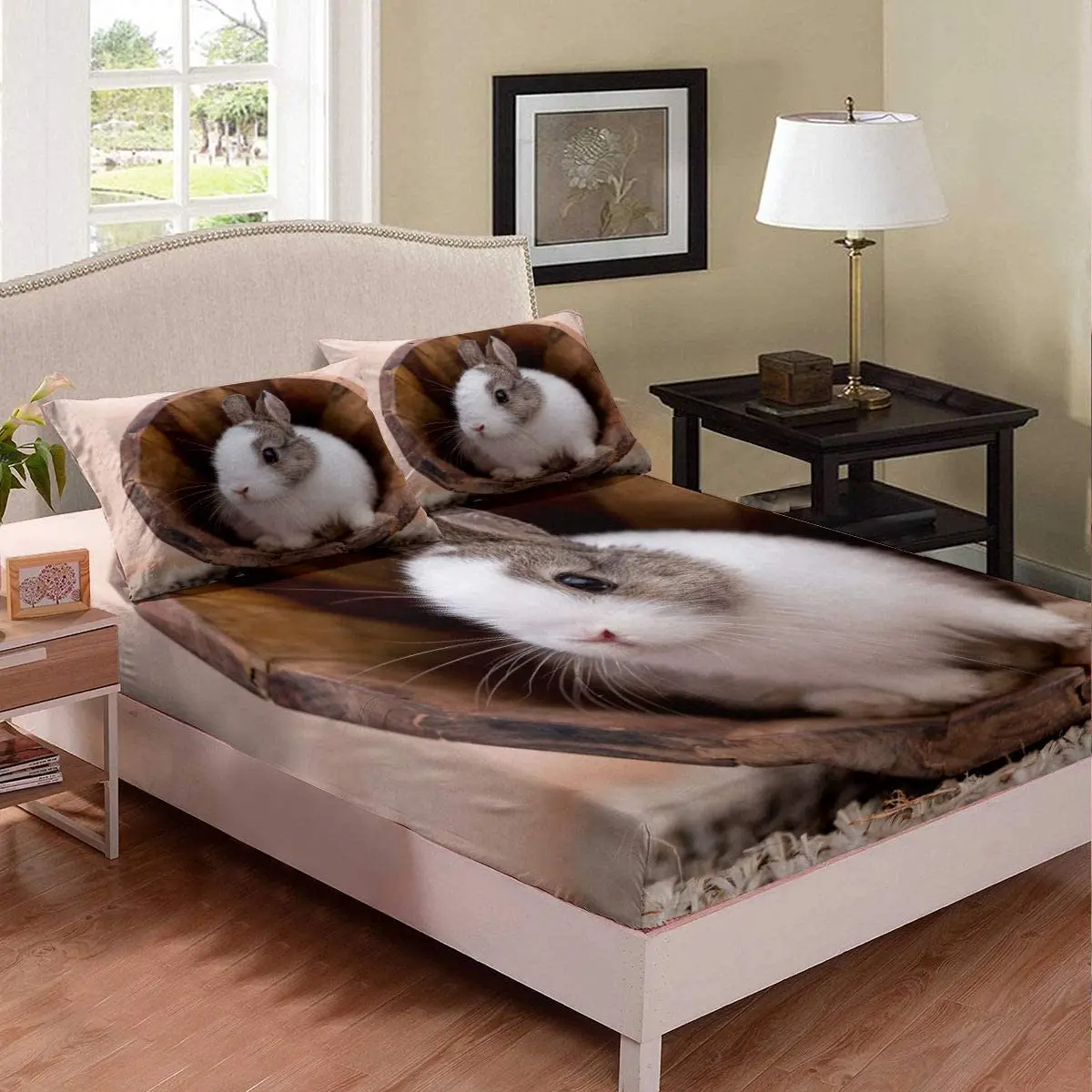 Bed Sheet Set Rabbit | Animal Fitted Sheet | Single Bed Sheets | Pet ...