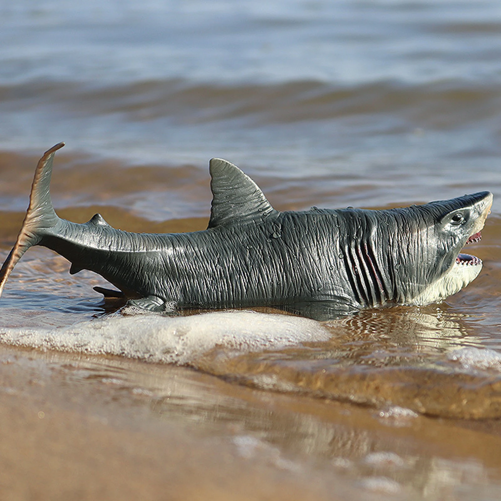 Monster Shark Figure Megalodon Model Ornaments Realistic Ocean Animal ...
