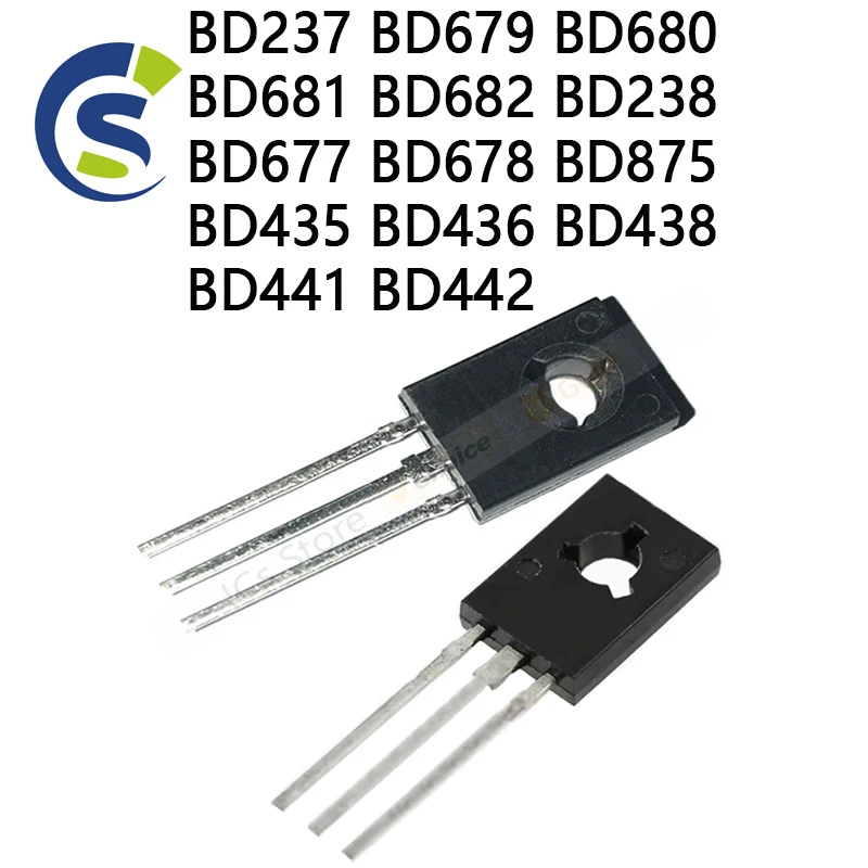 10PCS-TO-126-Transistor-BD237-BD679-BD680-BD681-BD682-BD238-BD677-BD678 ...