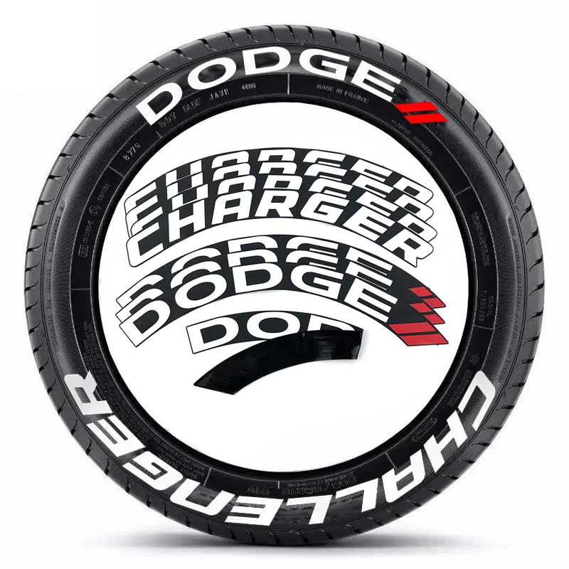 Rubber Letters Car Tire Decor Stickers Car Tuning Universal 3d Pvc ...