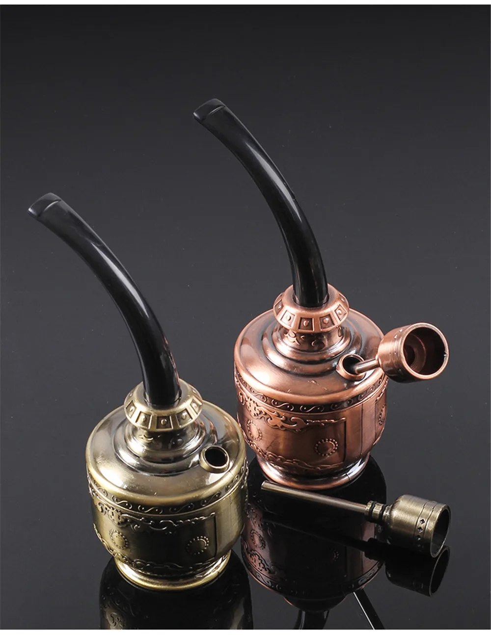 Chicha - narguilé,Pipe à eau pour fumer le ovale guilé,tube métallique ...