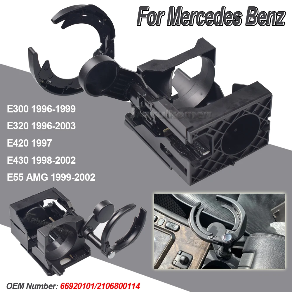 For Mercedes W210 Car Center Console Water Cup Holder Drink Stand ...