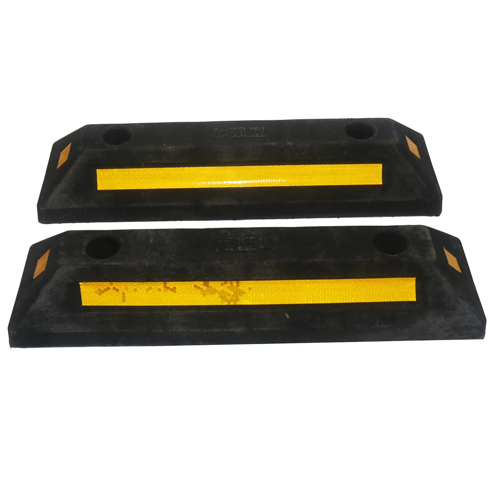 2-Pcs-Parking-Stopper-For-Garage-Rubber-Reinforced-Garage-Parking-Aid ...