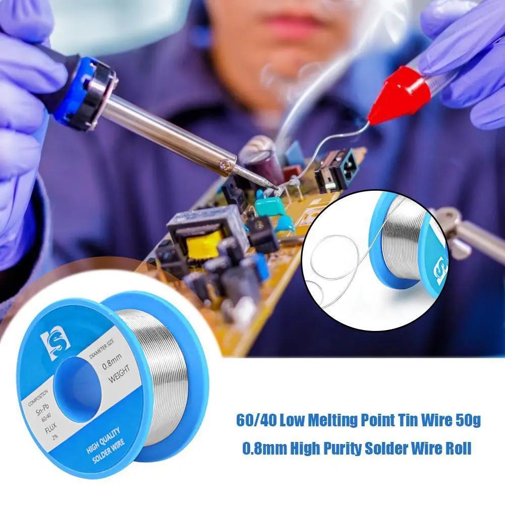 60-40-50g-0-8mm-High-Purity-Solder-Wire-Roll-Low-Melting-Point ...