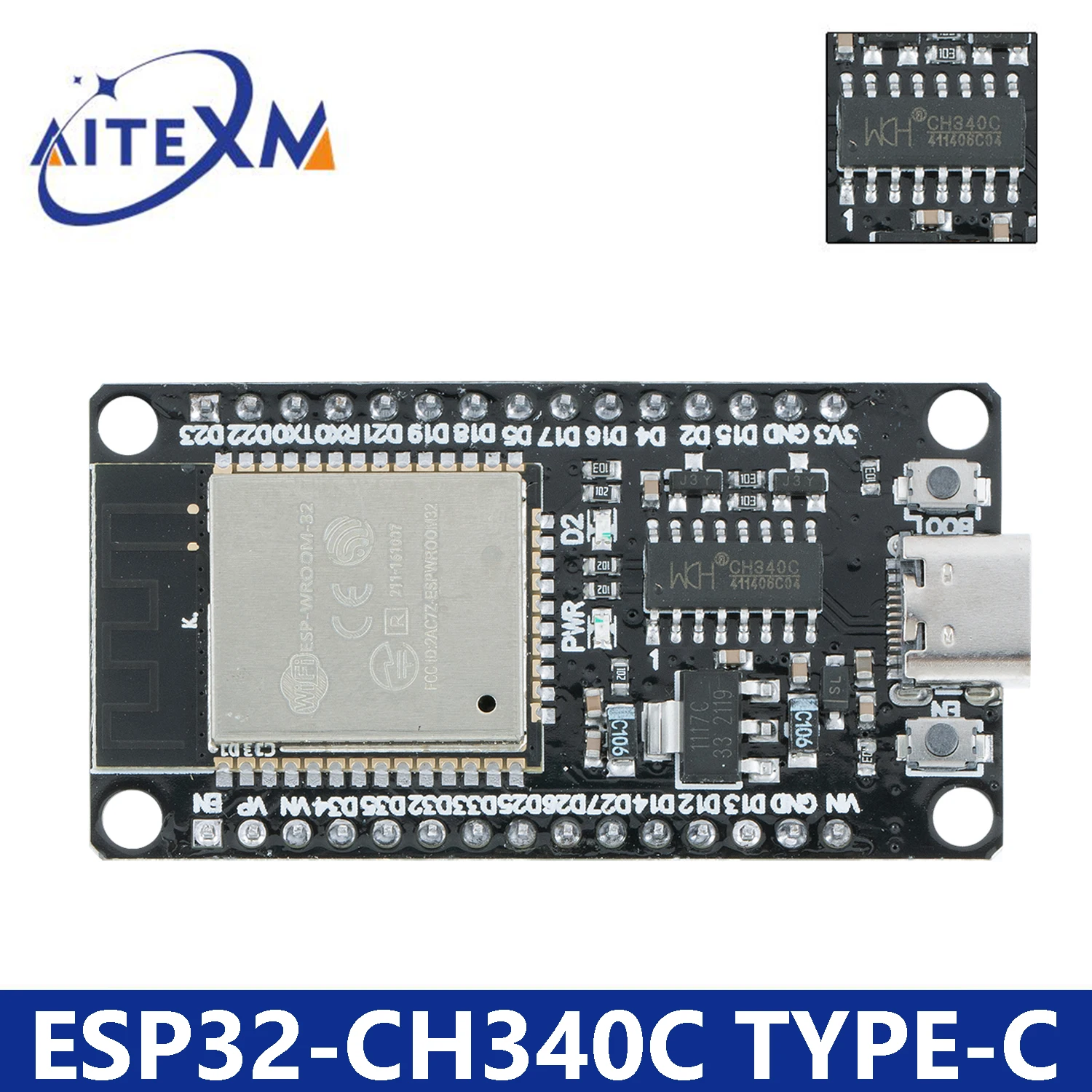 Generic Esp32 Development Board Type C Usb Ch340c Wifibluetooth Ultra Low Power Dual Core Esp32