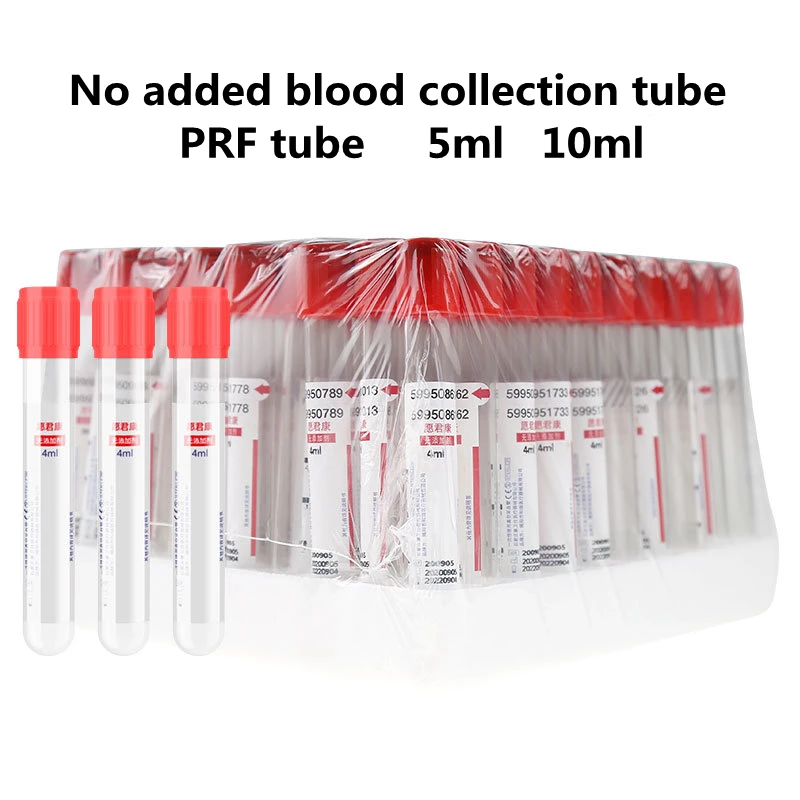 50pcs-Medical-No-Additive-Plain-Tube-Plastic-Vacuum-Blood-Collection ...