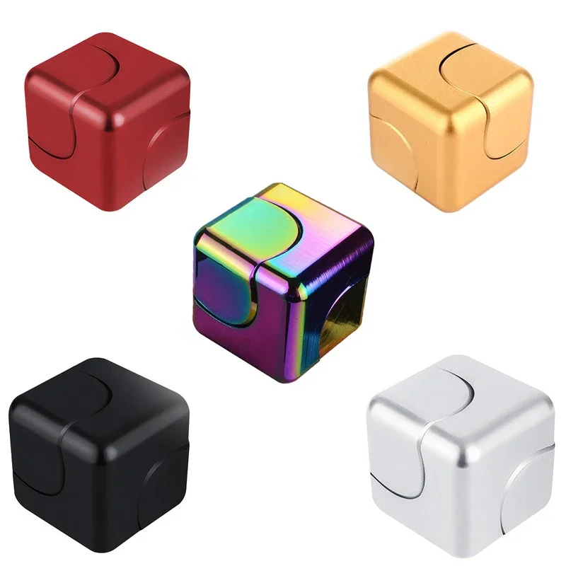 Fidget-Spinner-Metal-Magic-Cubes-Fingertip-Toys-Desktop-Square-Spinning ...