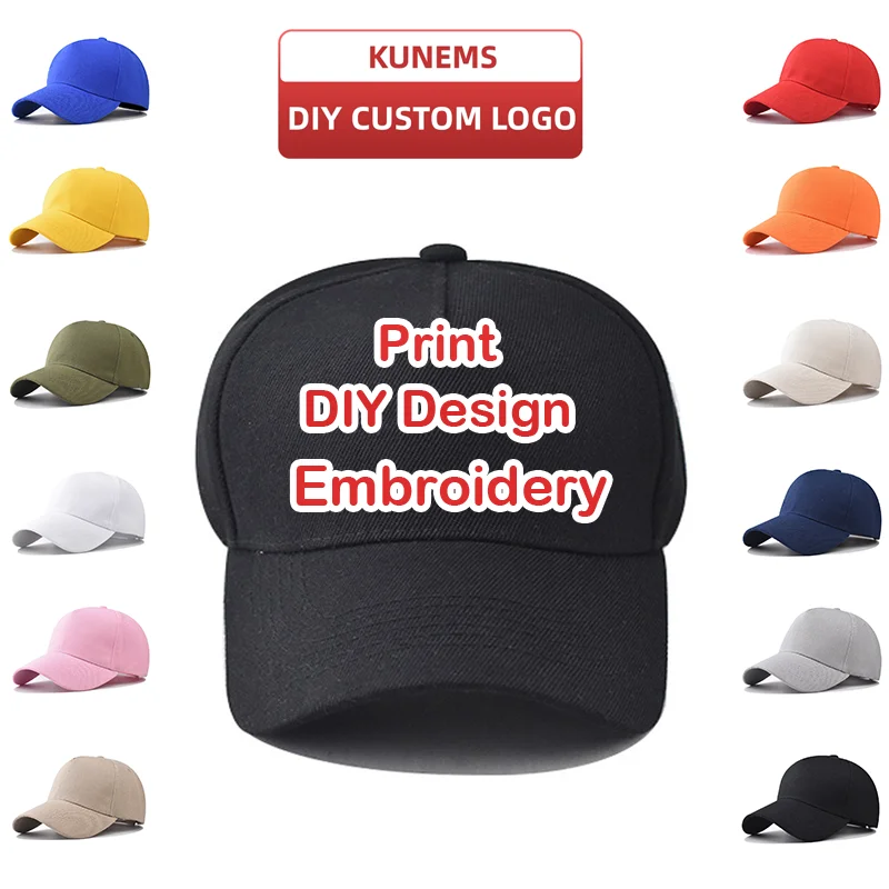 KUNEMS-Custom-Five-panel-Baseball-Cap-Design-Your-Own-Hats-Adjustable ...