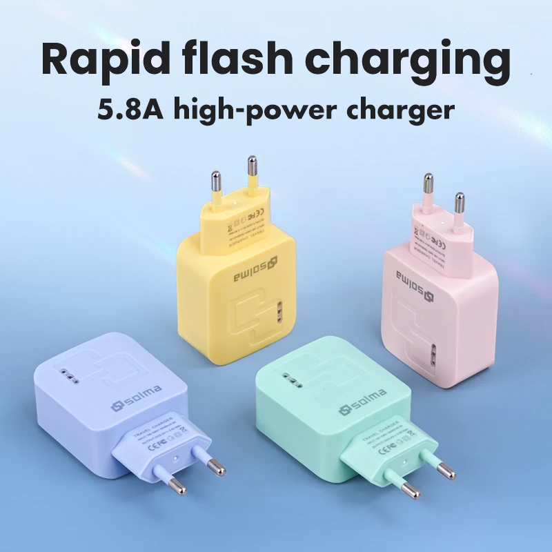 Adapter-For-Mobile-Phone-Travel-Charger-Charging-lndicator-Travel-Multi ...