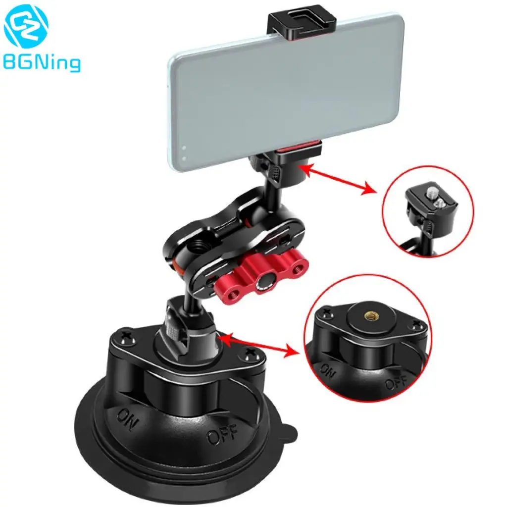 Strong-Car-Twist-Lock-Suction-Cup-Base-1-Ball-Tripod-Adapter-Windshield ...