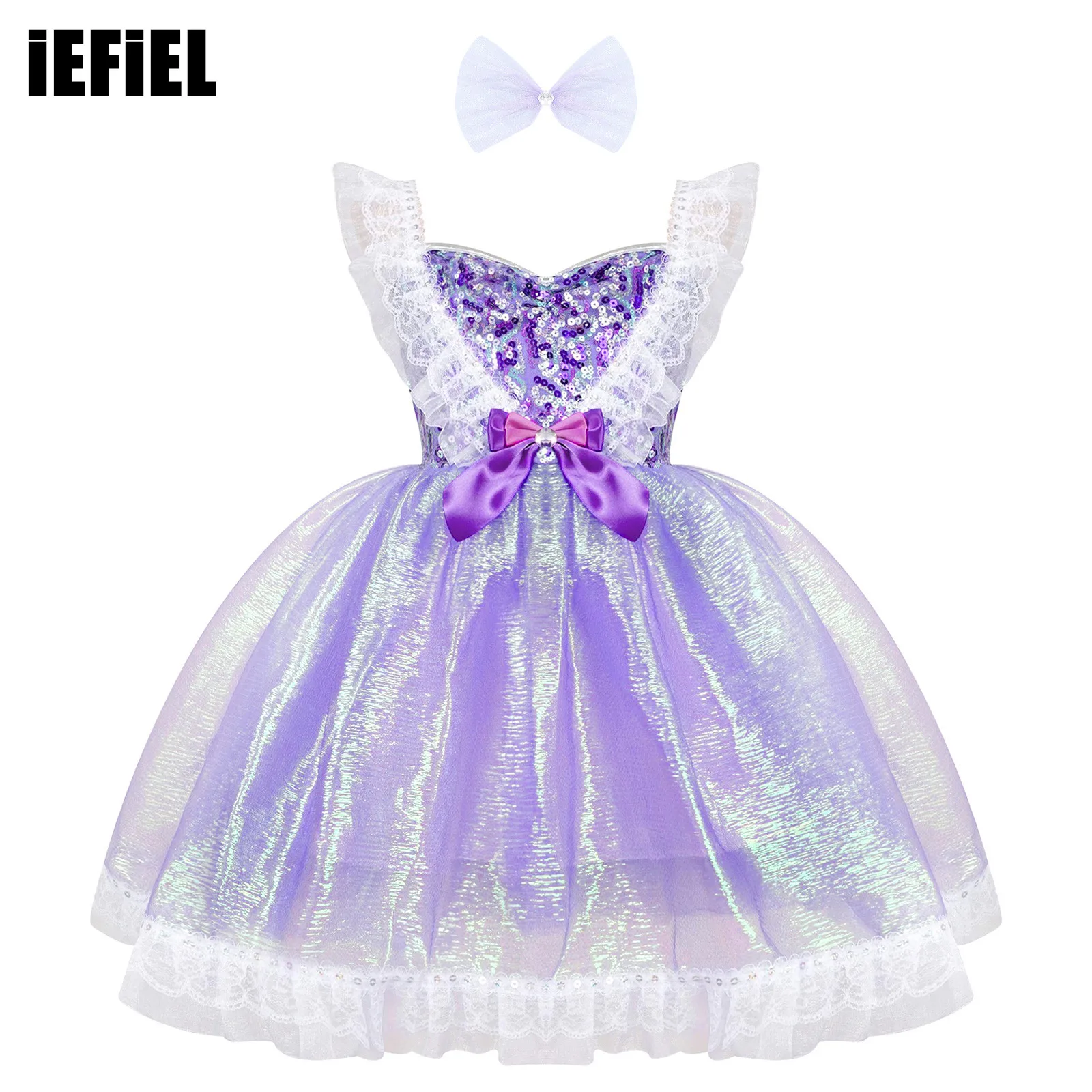 Kids Girls Princess Dress Children’s Day Birthday Party Outfit Ruffle ...