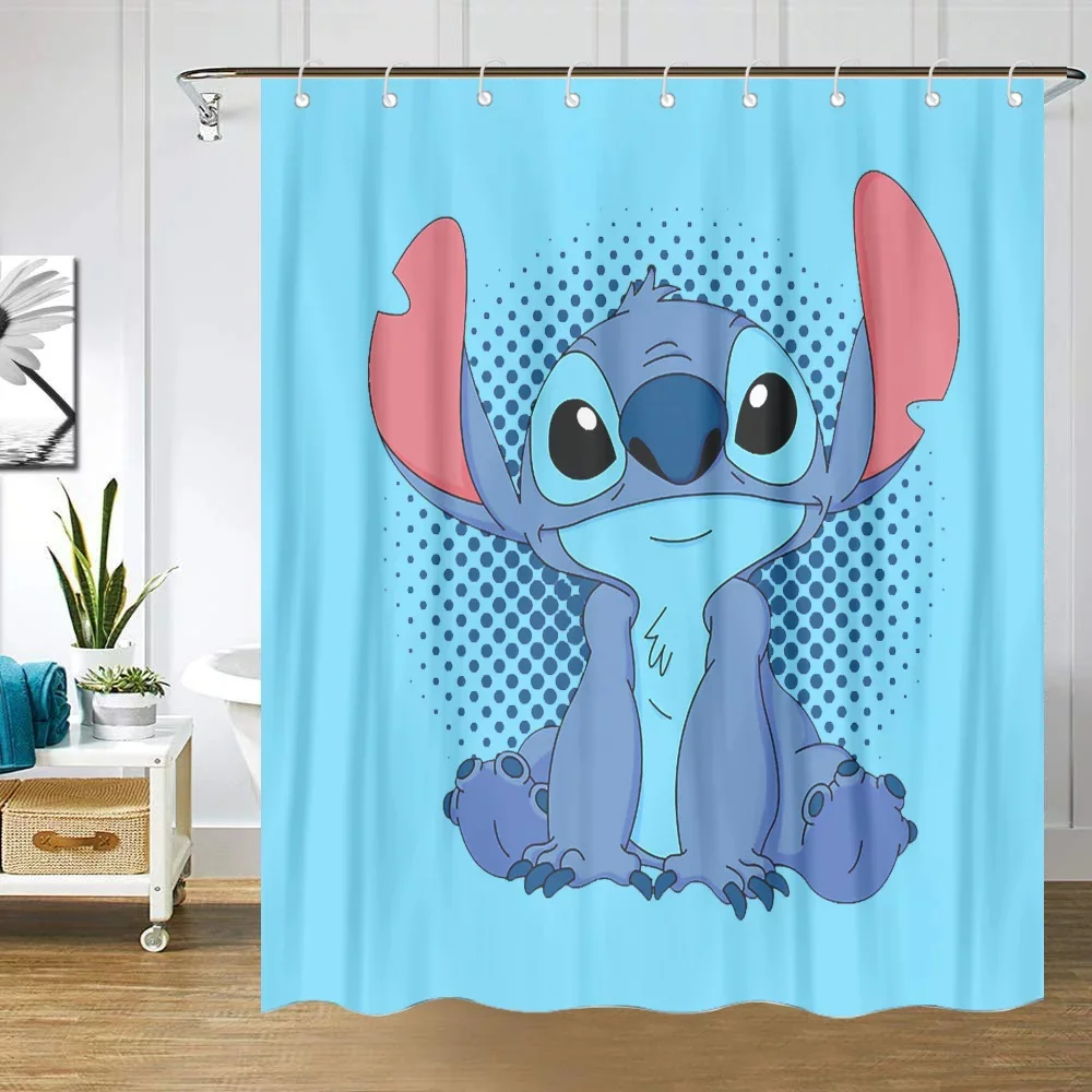 Cartoon-Stitch-Shower-Curtain-Lilo-Stitch-Cartoon-for-Bathroom ...